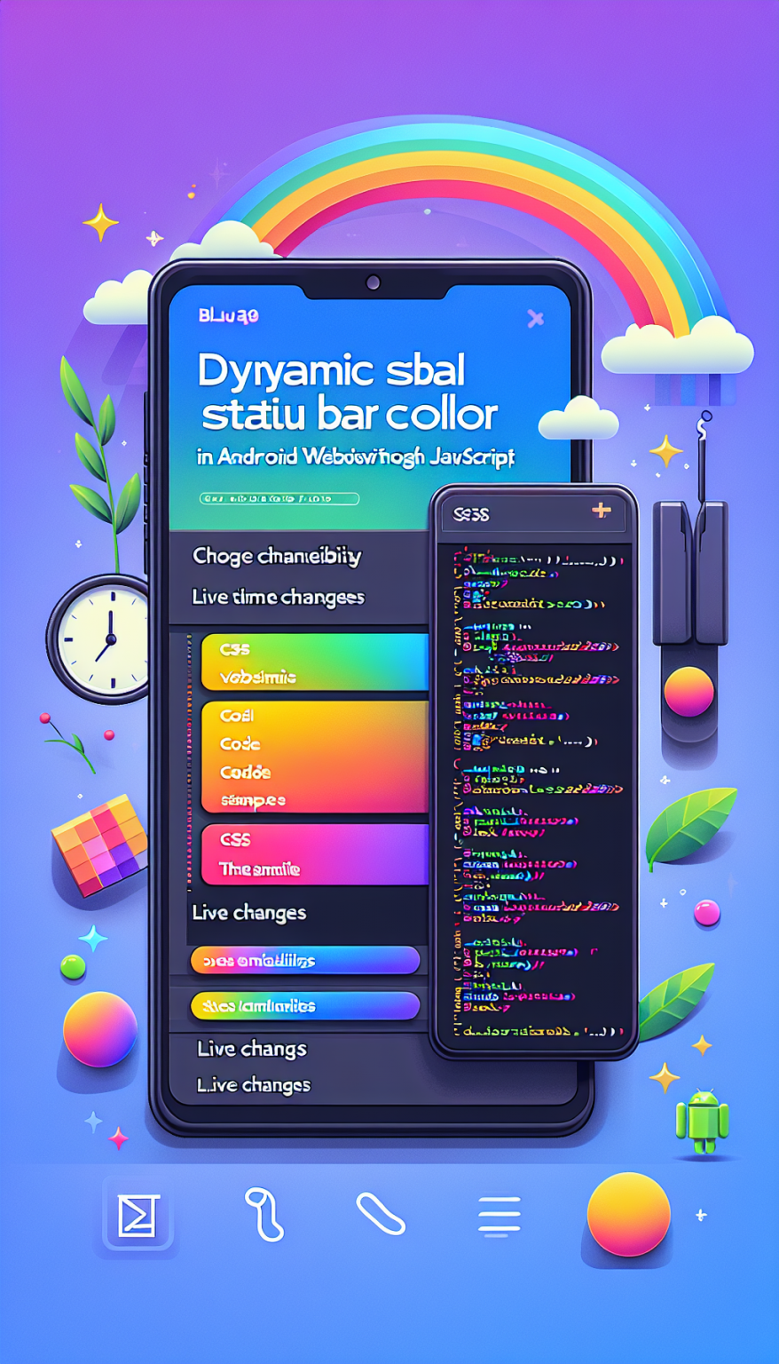 Android WebView Dynamic Status Bar Color via JavaScript: Mirror Your CSS Theme in the System Bar ...
