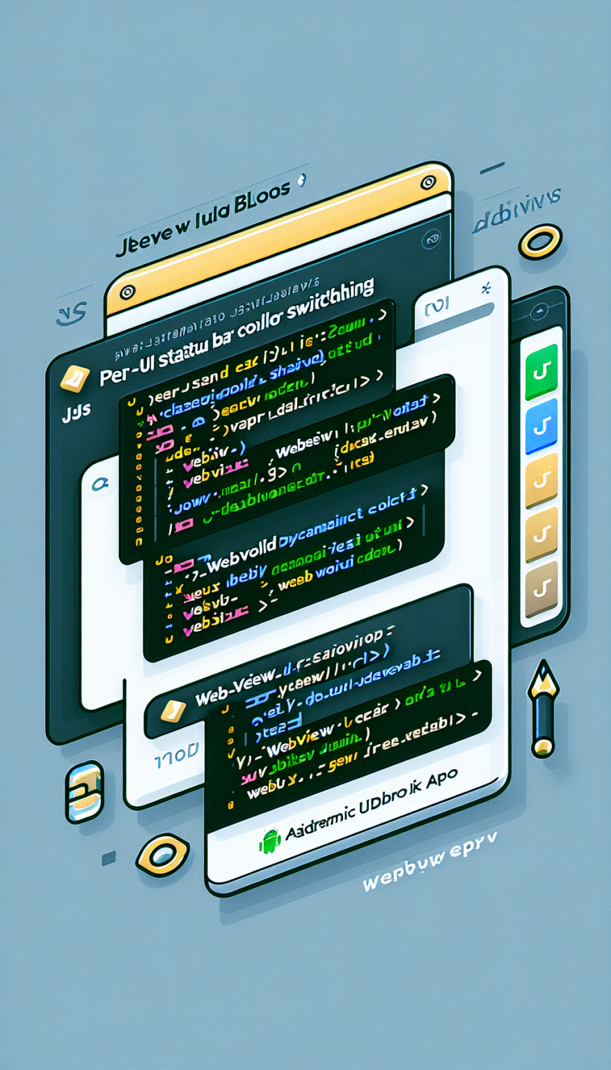 Android WebView (Java): Per-URL Status Bar Color Switching via JavaScript using WebViewGold ...